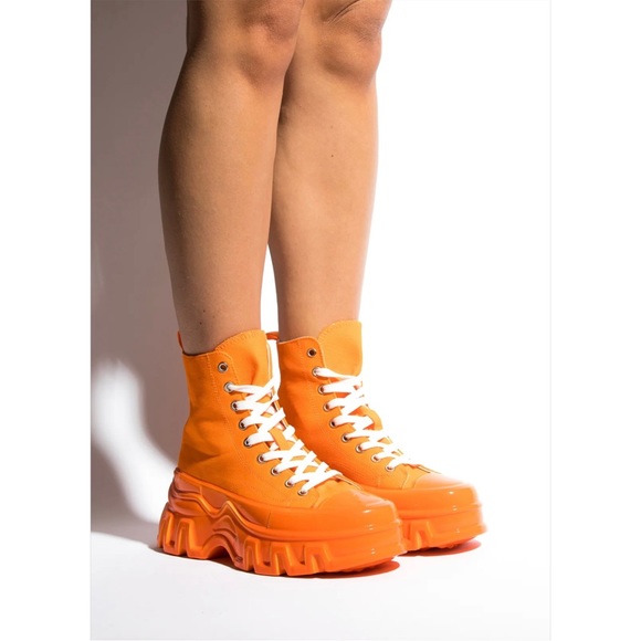 Mata Shoes | Shoes | Mata Shoes Throw It Up Orange High Top Converse ...